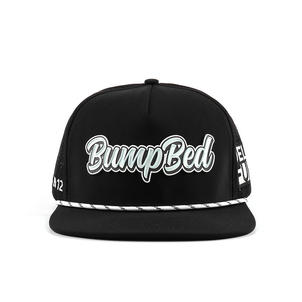 Wholesale Custom PVC Logo 5 Panel Nylon Rope Snapback Cap,Flat Bill ...